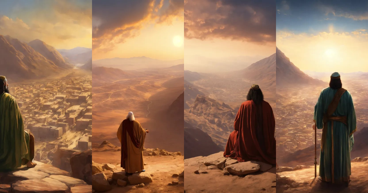 Lexica - View from the back of prophet Moses talking to GOD alone in ...