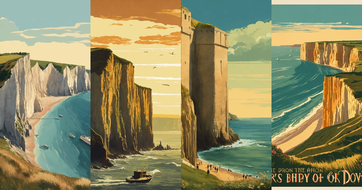 Lexica - Create a captivating background, Cliffs of Dover in the ...