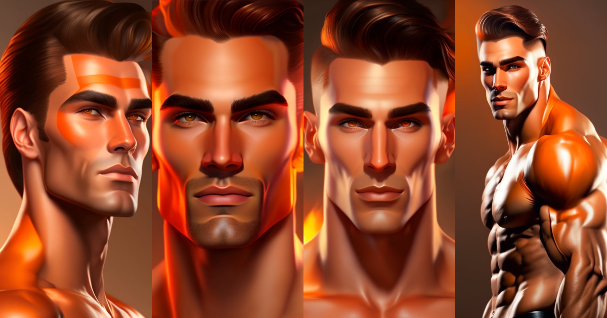 Lexica - A man embodiment of strength and vitality, presenting a ...