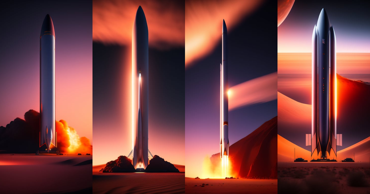 Lexica - 50mm Photograph of SpaceX starship designed by SpaceX landed ...