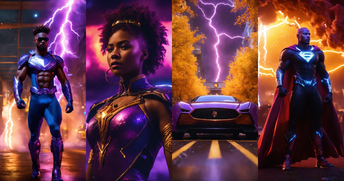 Lexica - An image that represents a full-bodied African purple & black ...