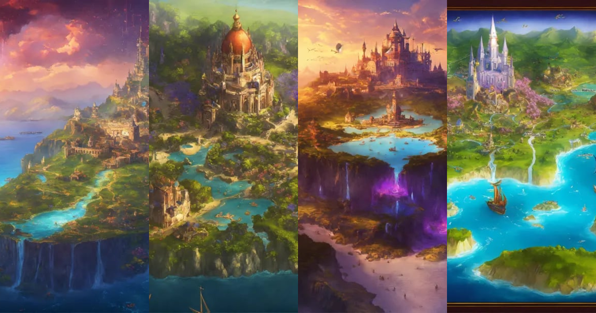 Lexica - Fantasy Map of a magical world called Eden, with 9 kingdoms ...
