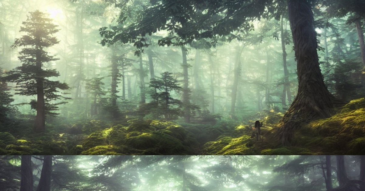 Lexica - A forest, highly detailed oil painting, Studio Ghibli, Jessica ...