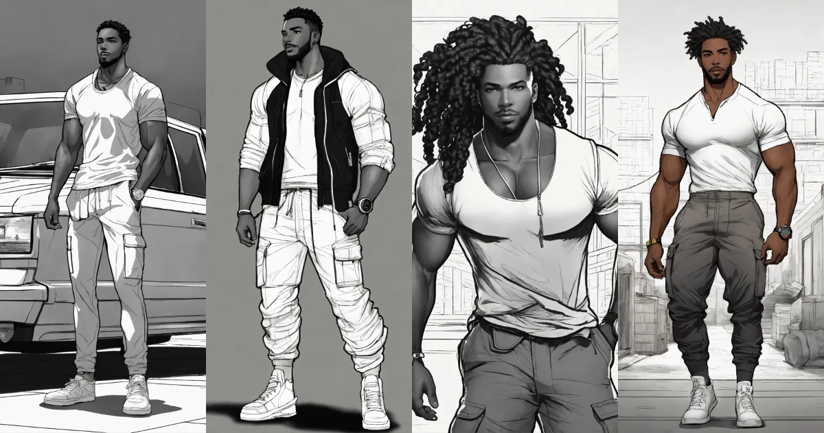 Lexica - Dark dark complexion fully clothed athletic man. Realistic ...