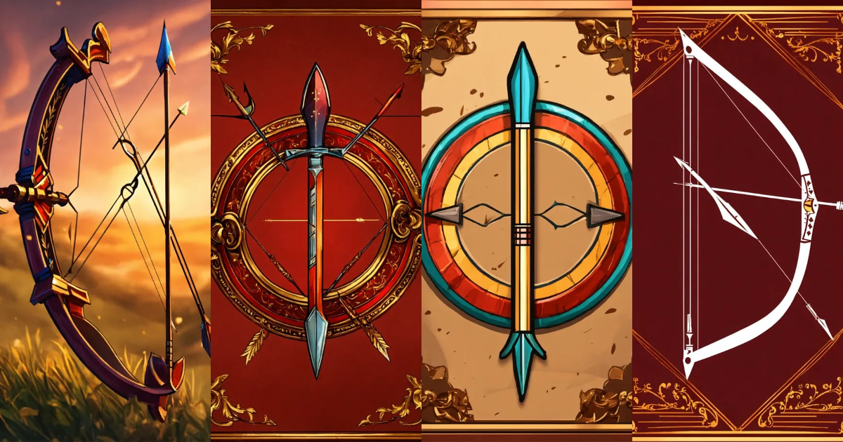 Lexica - Bow and arrow icon, for card game