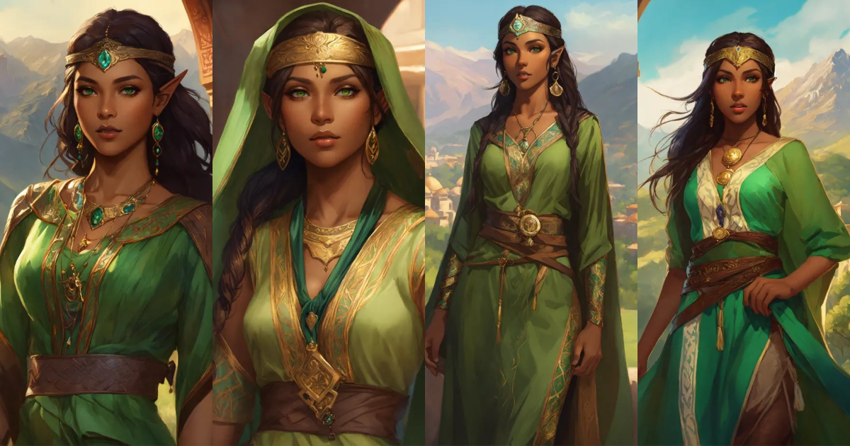 Lexica - Full body portrait of gorgeous elf female scout, high ...