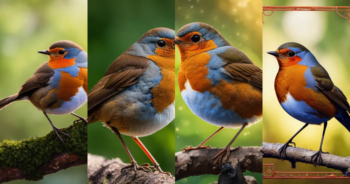 Lexica - Picture of a beautiful detailed robin bird with red belly with ...