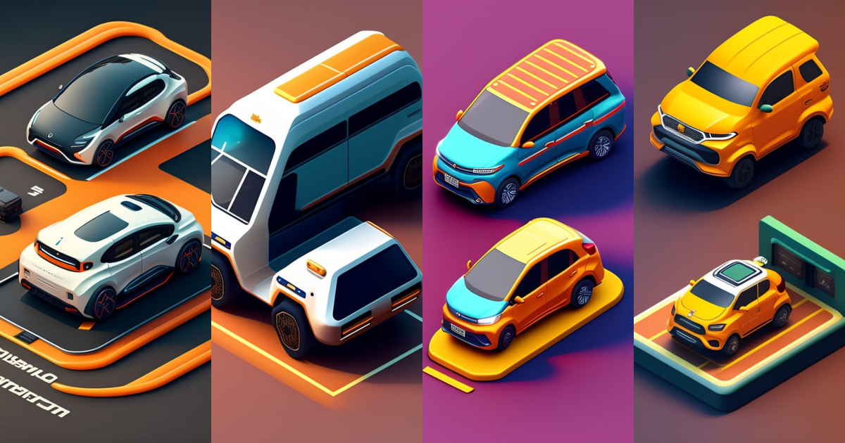 Lexica - Isometric Ev vehicle