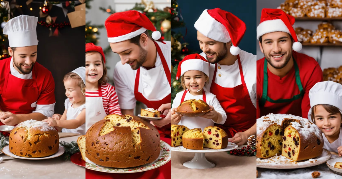 Lexica - Imagine at Christmas, a happy baker, dressed in a red t-shirt ...