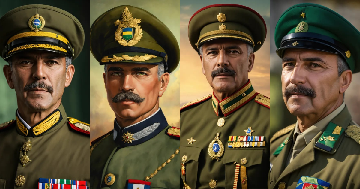 Lexica - Portrait of a Brazilian Army general a Caucasian, Western male ...