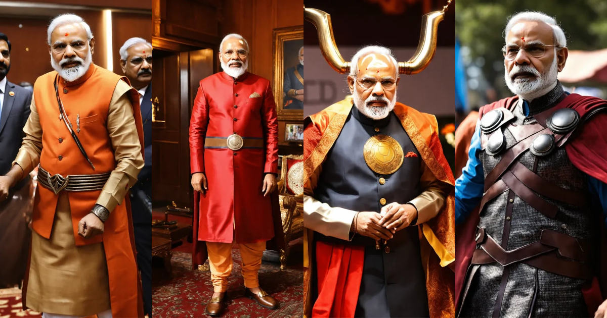 Lexica - Narender modi wearing thor costume