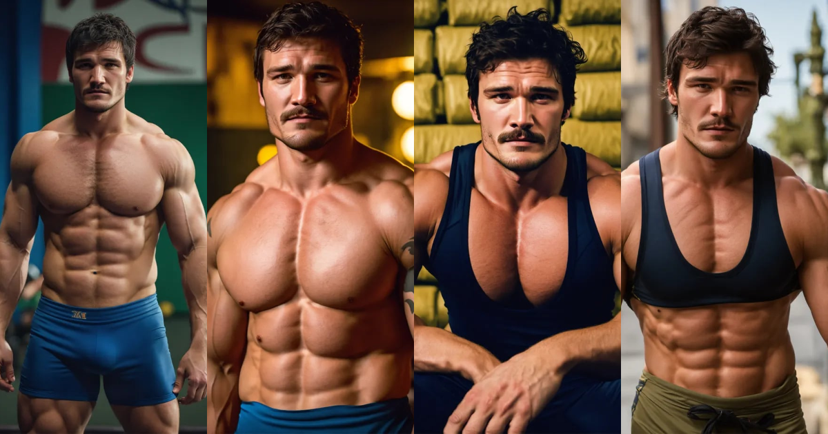 Lexica - 30-year-old wrestler with big muscles, bodybuilder, Pedro ...