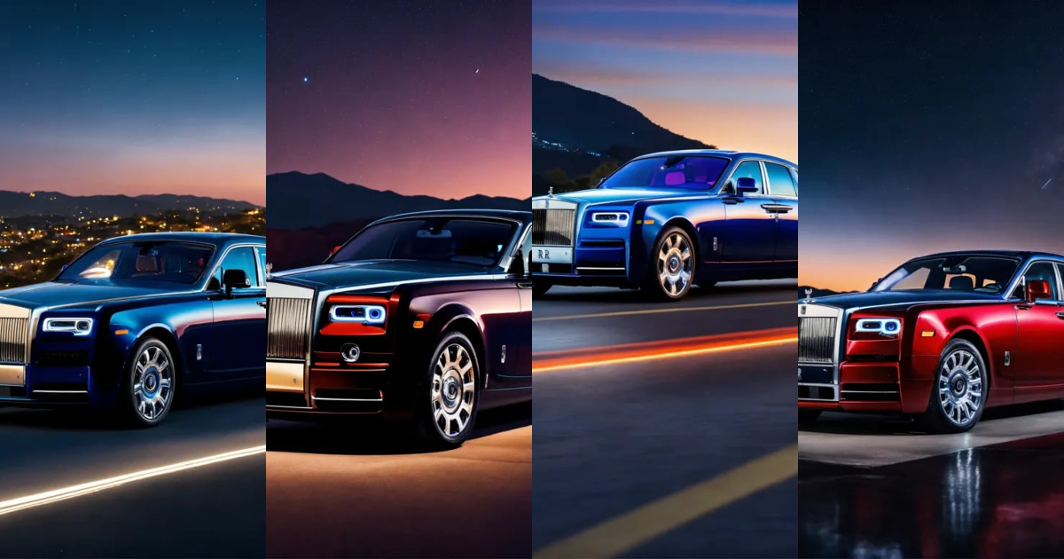 Lexica - Photorealistic color portrait of a 2022 Rolls-Royce Phantom ...