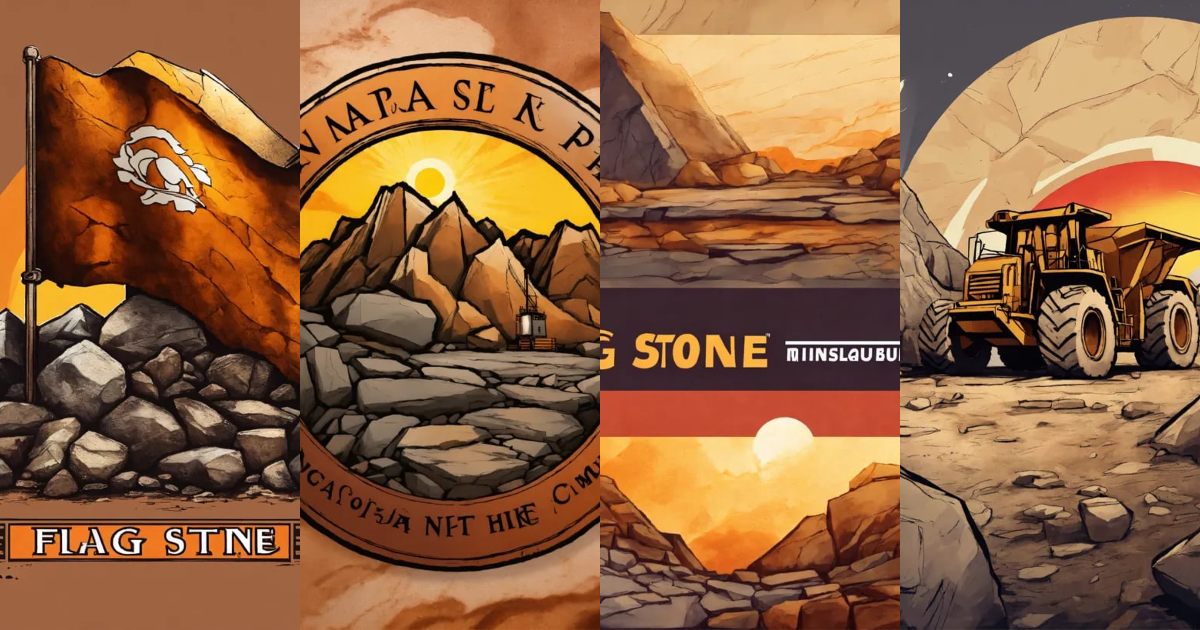 Lexica - Logo test as " FLAG STONE ", granite mining company logo ...