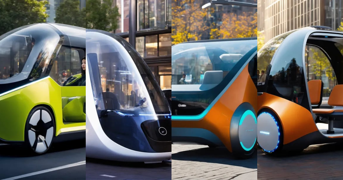 Lexica - Imagine a modern urban setting with a sleek, compact electric ...