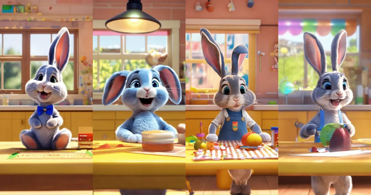 Lexica - Image of Benny the bunny nodding as he understands how to use ...