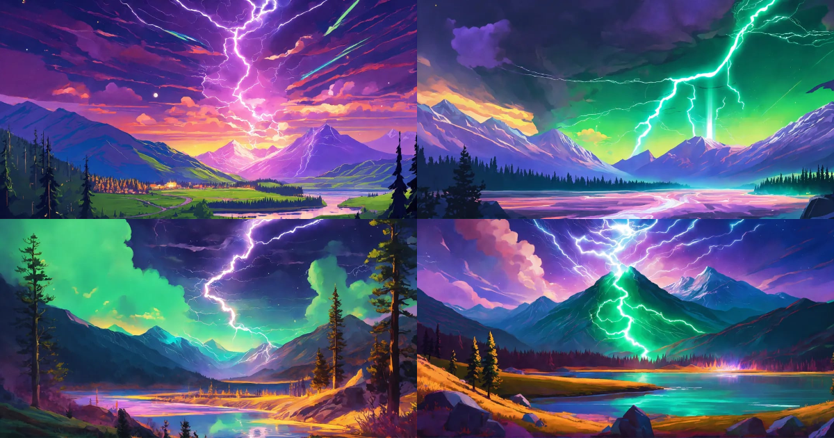 Lexica - Lightning , electrical discharges ,flat 2d illustration ...