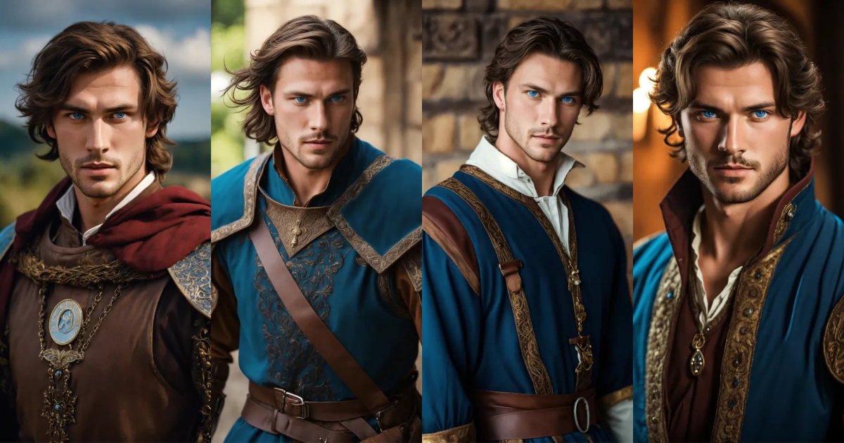 Lexica - Very handsome man, blue eyes, brown hair, courageous, athlete ...