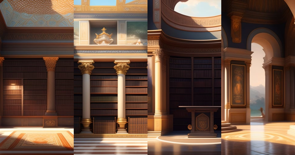 Lexica - Ancient rome outdoor library interior, ferdinand knab, lois ...