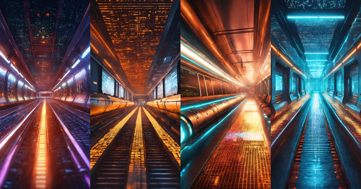 Lexica - Realistic digital matrix background,Sci-fi effect poster ...