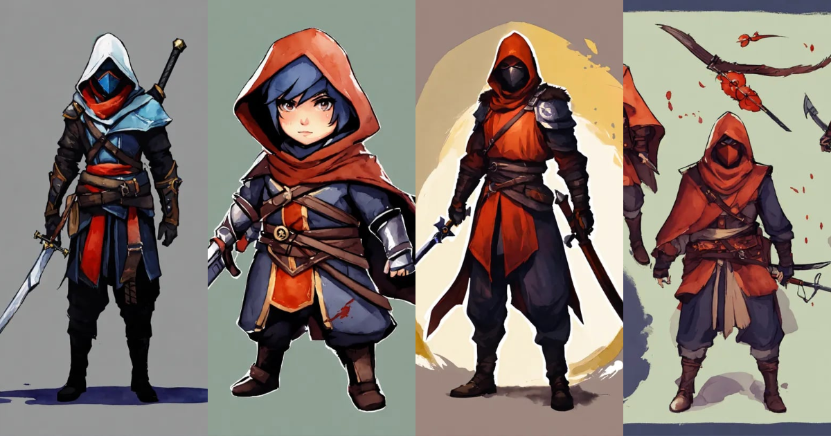 Lexica - Assassin novice, Character talent, game icon, stylized, simple ...