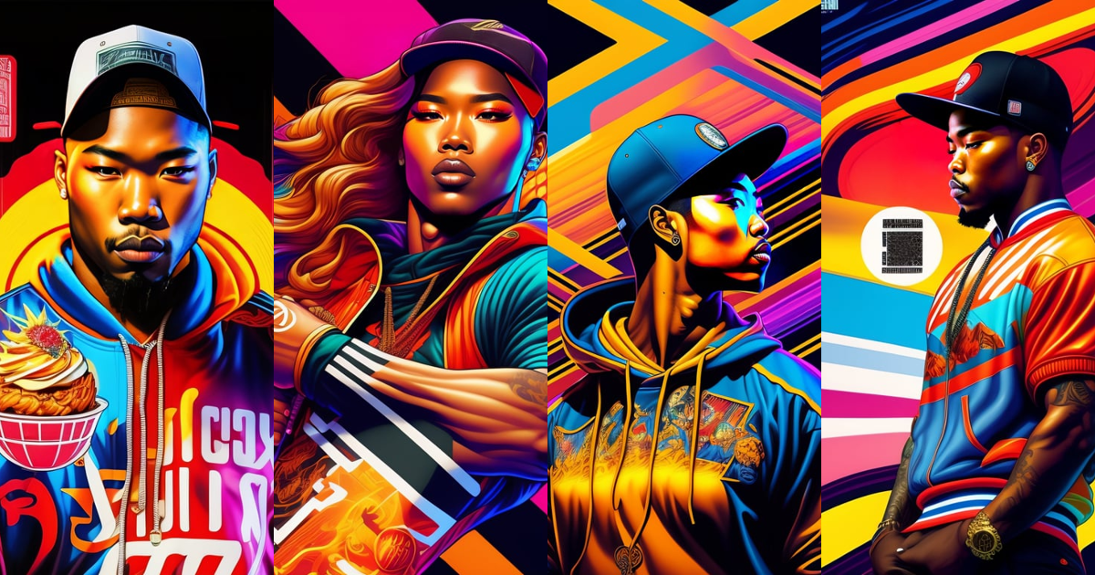 Lexica - Hand drawn, comic book style, Full body hiphop streetwear drip ...