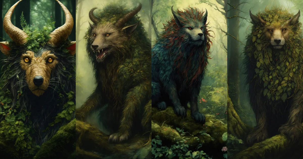 Lexica - Dark forest creature, portrait of a never-before-seen hairy ...