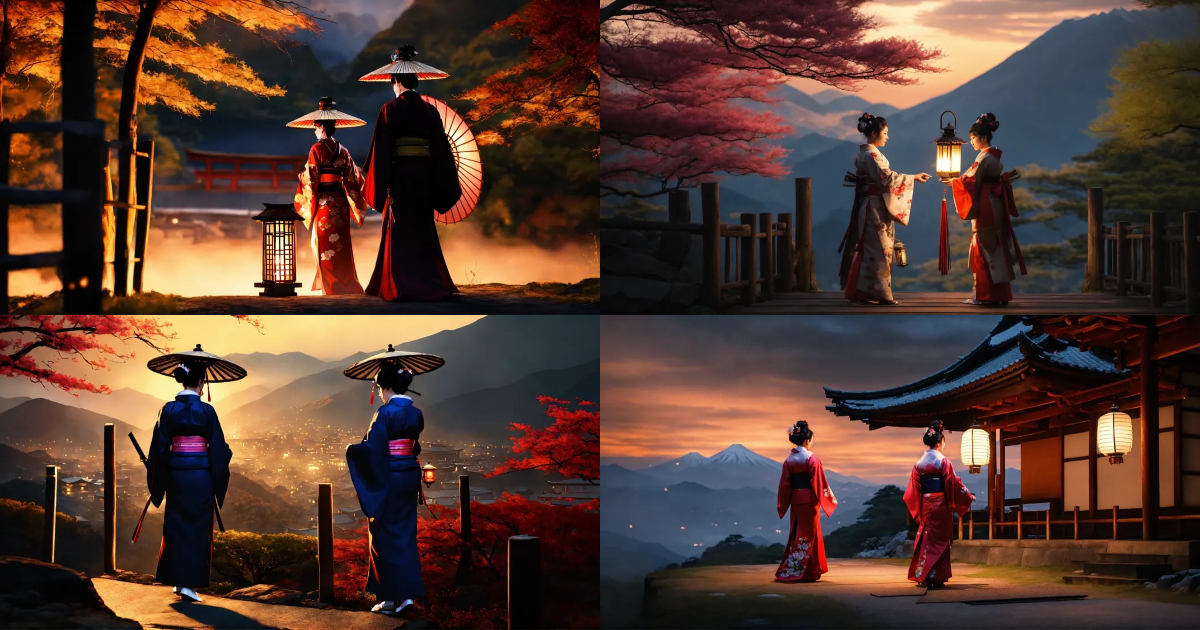 Lexica - High quality, 8K Ultra HD, hyper-realistic of Geisha assassins ...