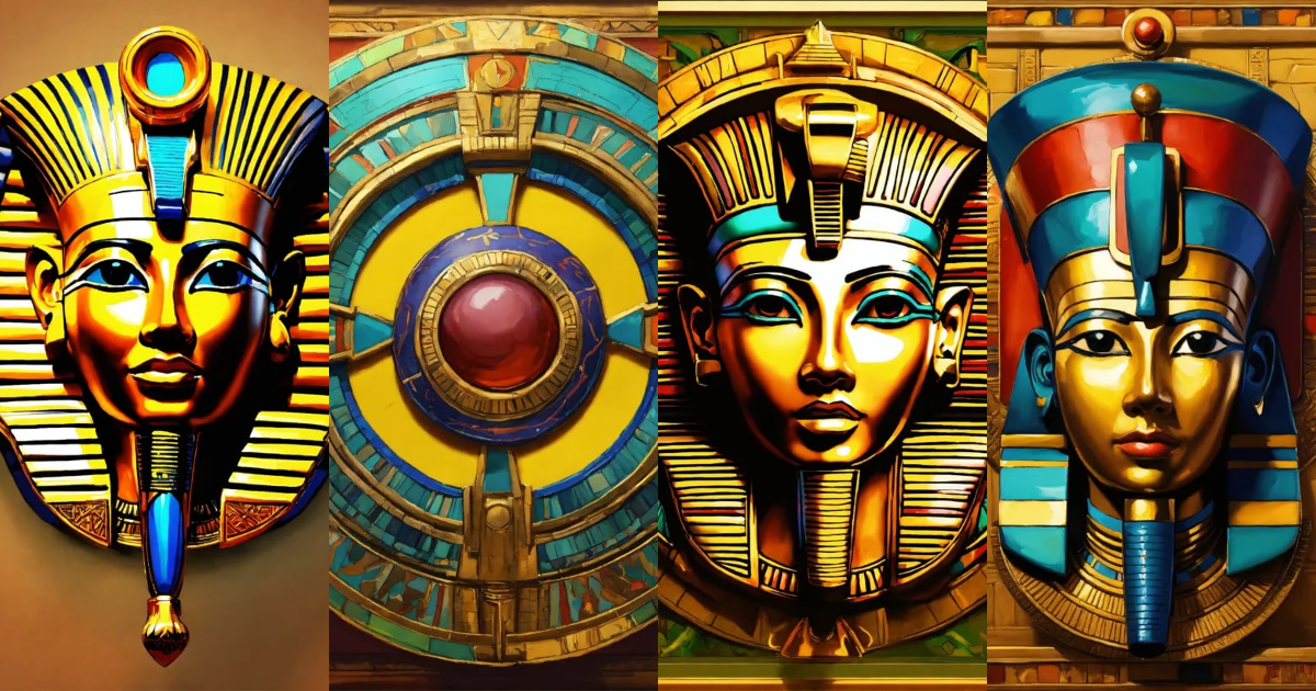 Lexica - Egyptian talisman, oil paint, single prop, isolate object, 2D ...