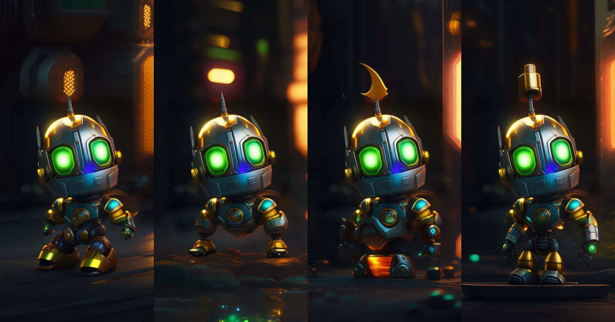 Lexica - Robot clank from ratchet and clank in the style of cyberpunk ...