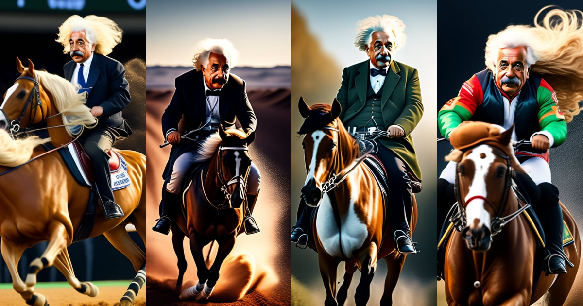 Lexica - Einstein riding