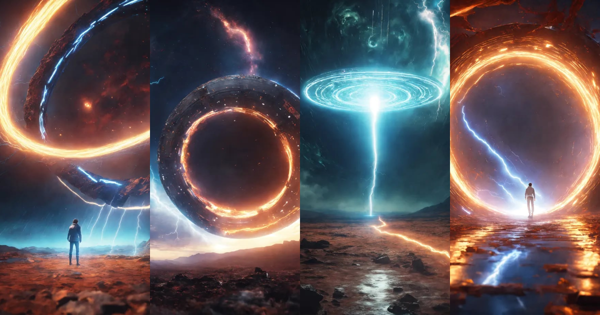 Lexica - Time jumping at lightning speed through a wormhole portal ...