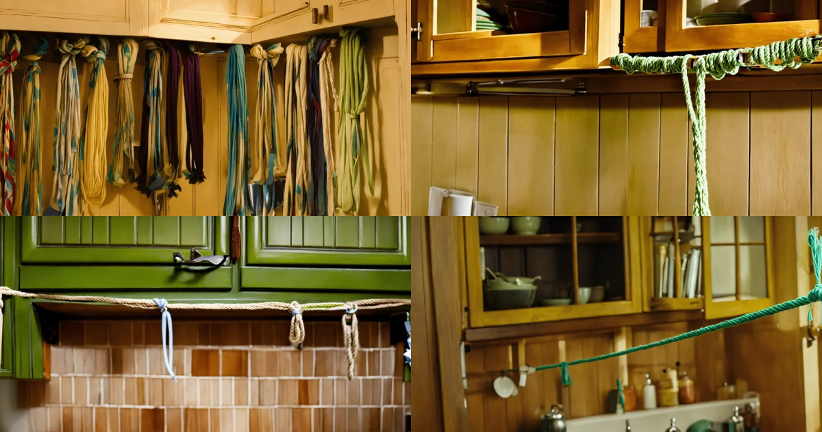 Lexica - Loose clothesline ropes in the kitchen of a typical old ...