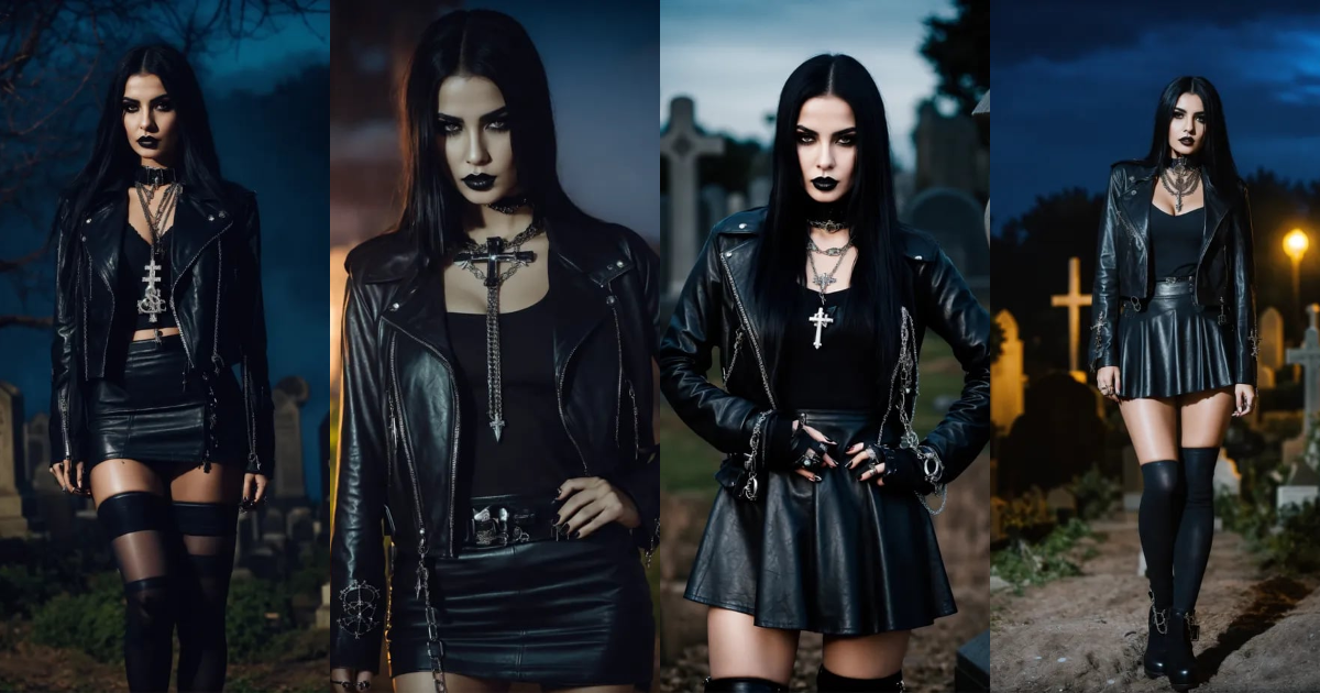 Lexica - Stunning arab seductress woman fashion goth model, strict pose ...