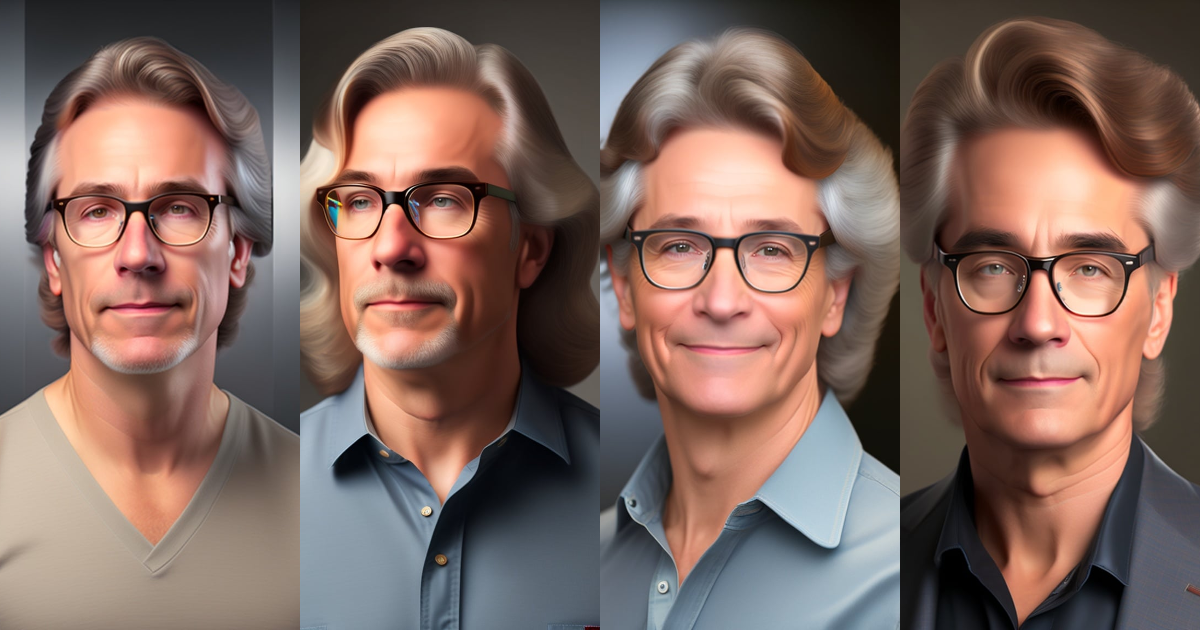 Lexica - A potrait of middle age american physicist wearing specs ...