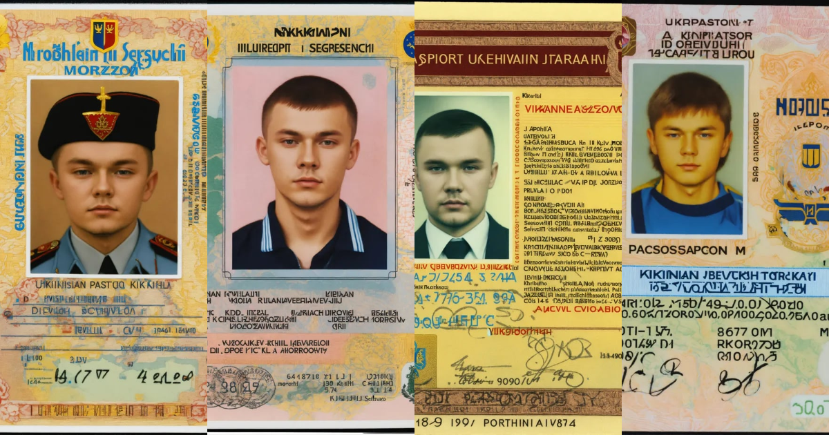Lexica - Ukrainian passport, ID card in the name of Kirill Sergeevich ...