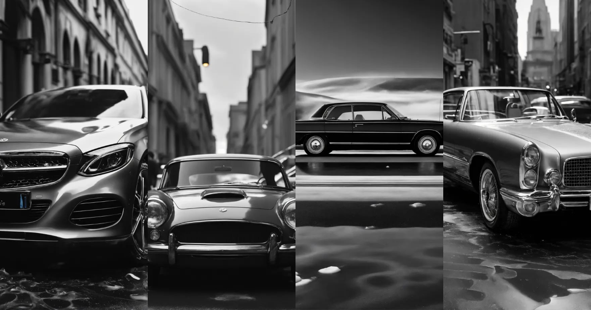 Lexica - Generate a grayscale image where the foreground prominently ...