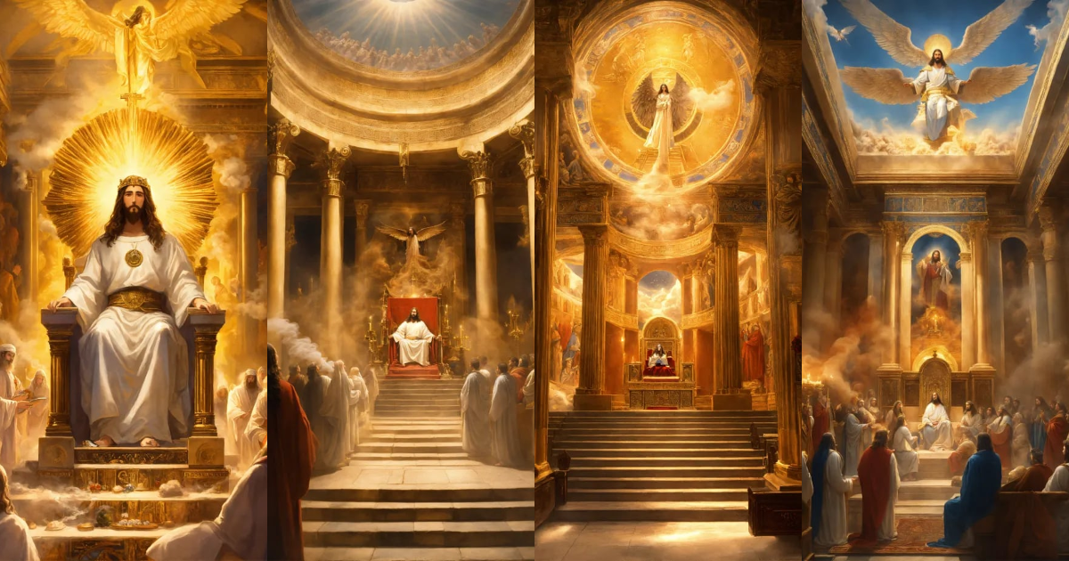 Lexica - Jesus Christ high and exalted and seated on a throne and the ...