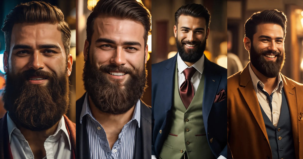Lexica - Gangster with a well groomed beard, smiling and saying thanks