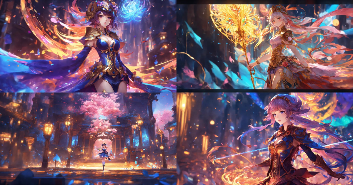 Lexica - Abstract style anime art of magic girl 8k, stunning intricate ...