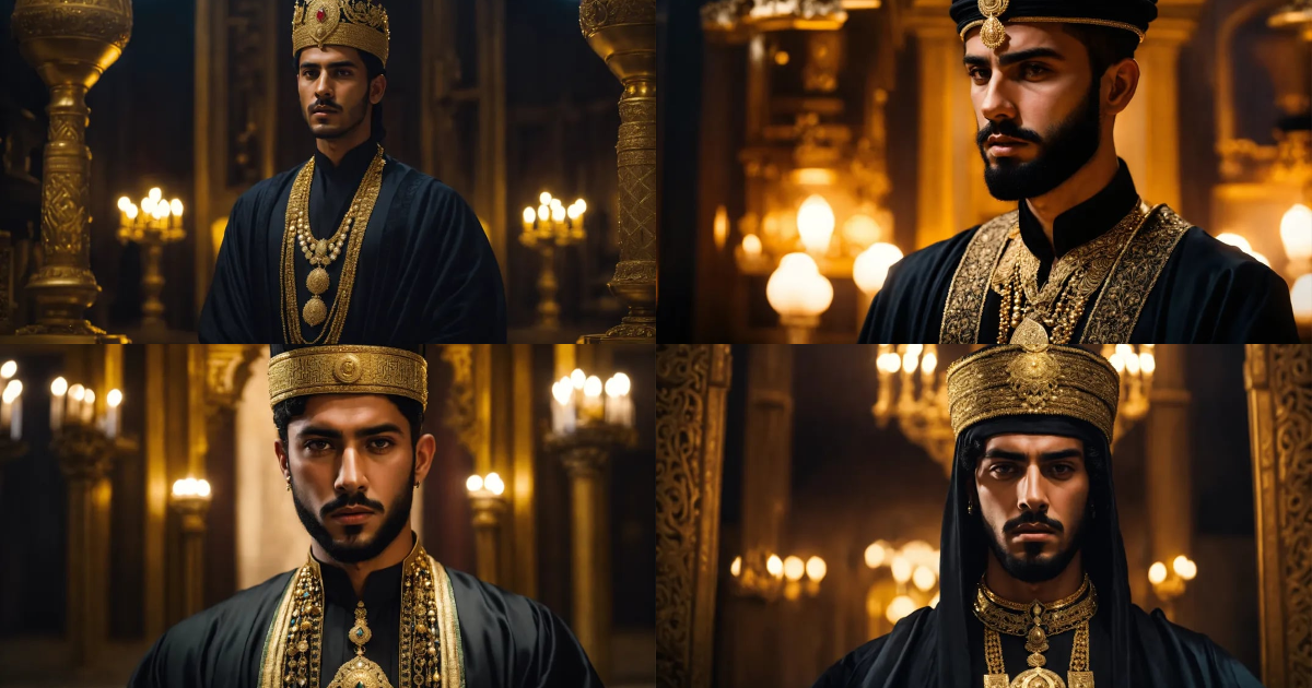 Lexica - Dramatic portrait of a young and handsome villainous Arabic ...