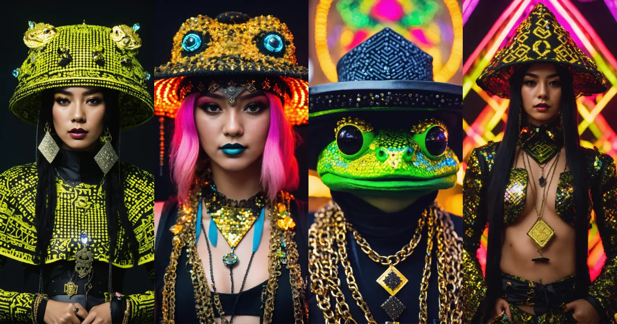 Lexica - Full body portrait A toad made out of a 3d black mayan ...