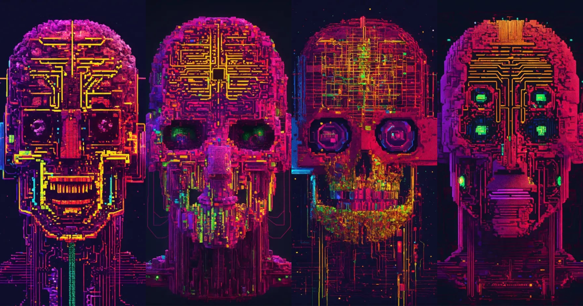 Lexica - Neural network processor computer inside of frontal human head ...