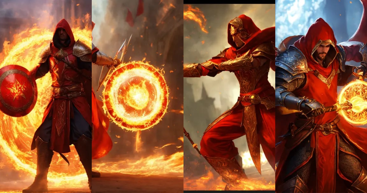 Lexica - Fire shield, shield made of flames, magical shield, magical ...
