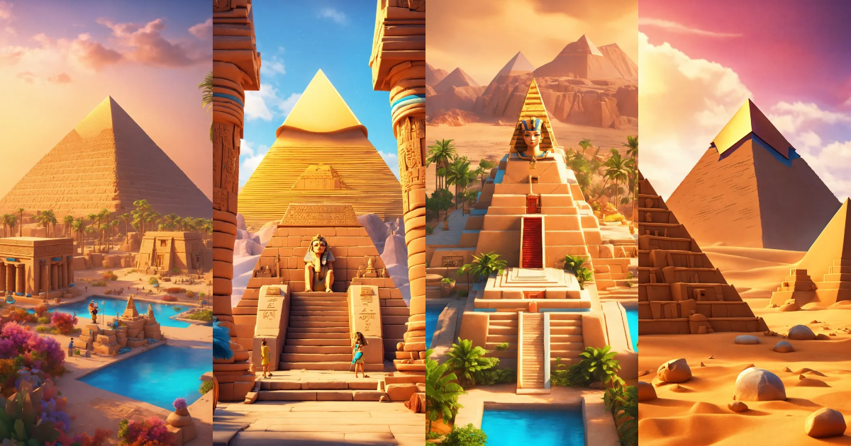 Lexica - Pyramides of Egypt background ,realistic, vivid colors octane ...