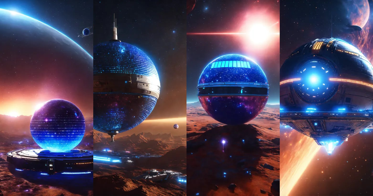 Lexica - Star cruiser docking on an artificial planet that looks like a ...